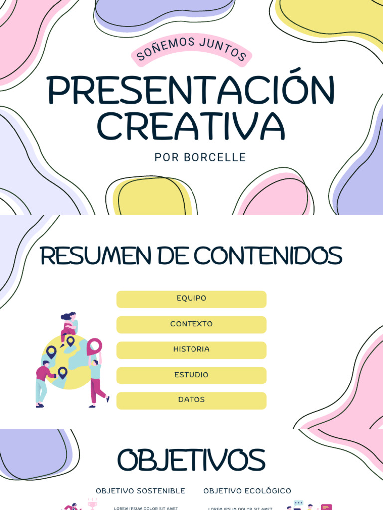 1 Presentación Proyecto Trabajo Doodle Orgánico Multicolor | PDF