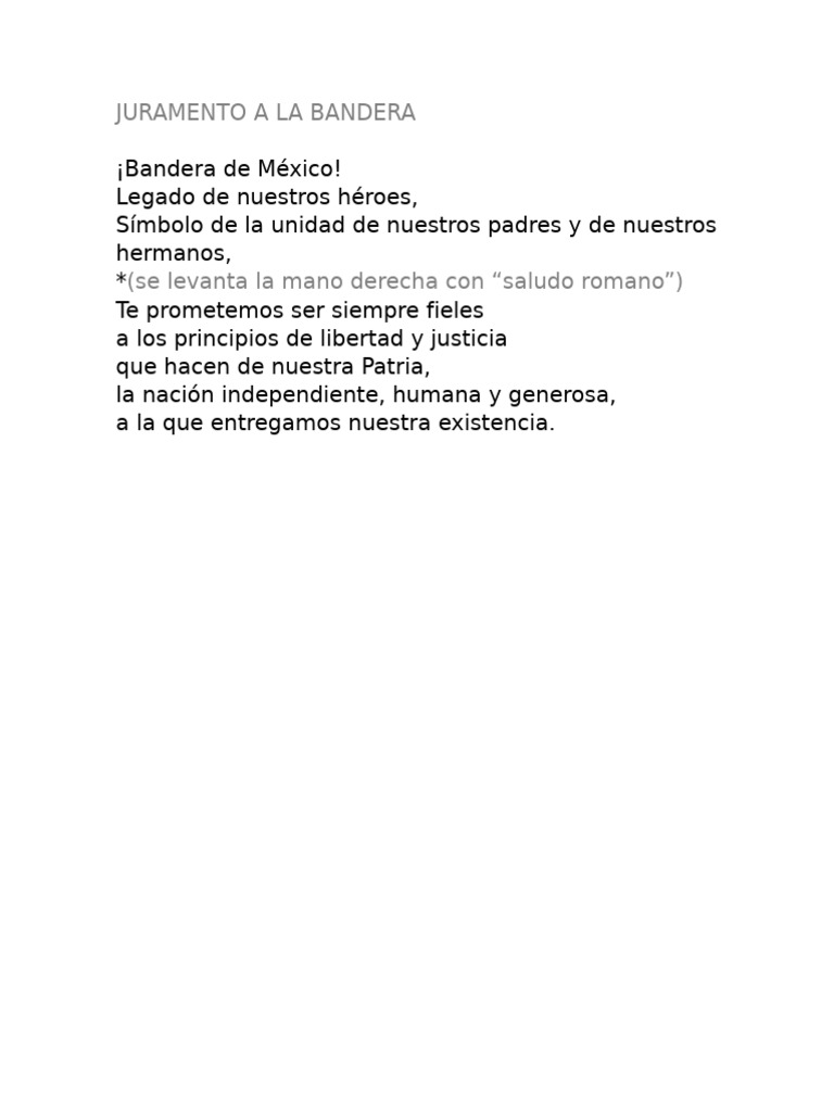 Juramento A La Bandera de México | PDF