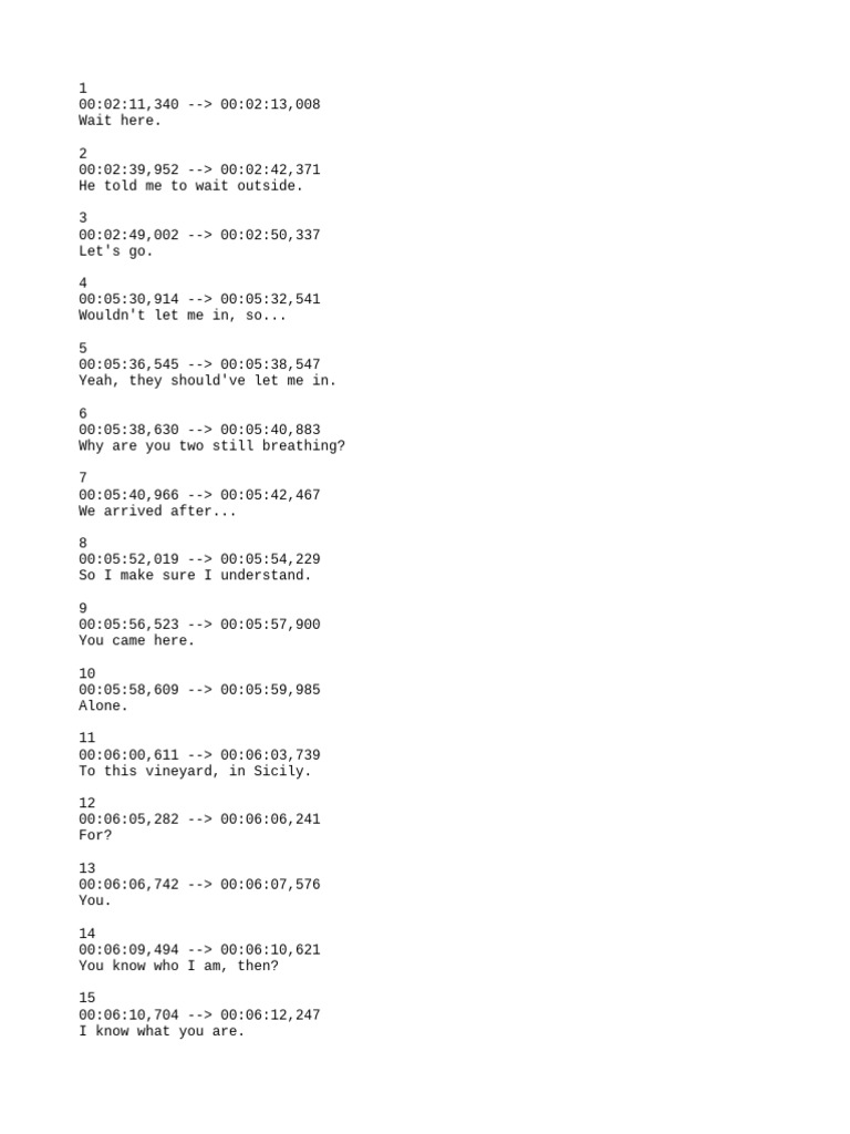 The Equalizer 3 - 2023 - English ELSUBTITLE - COM ST - 71662710.srt | PDF