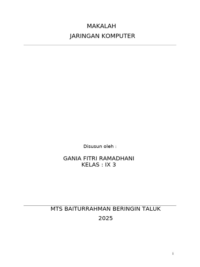 Makalah Jaringan Komputer | PDF
