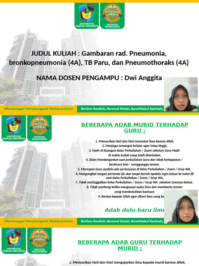 Gambaran Rad. Pneumonia, Bronkopneumonia (4A) Dr. Anggi | PDF