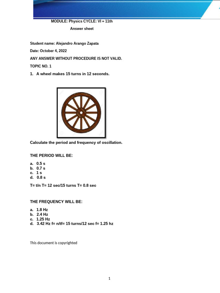 Physical Activities Sheet VI | PDF