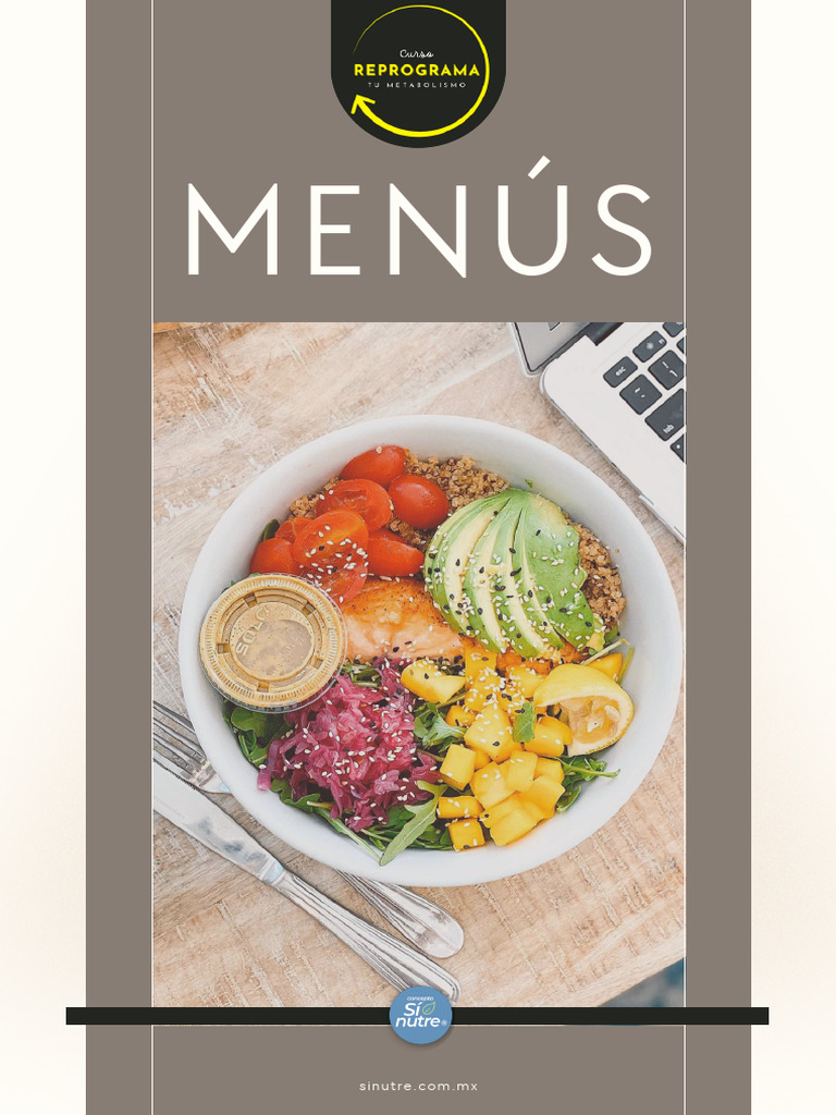 Menus Curso Reprograma Tu Metabolismo | PDF | ensalada | Cilantro