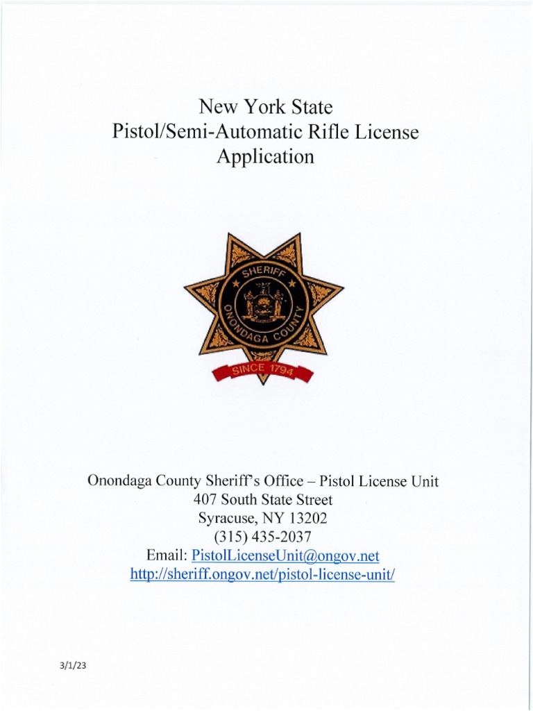 Pistol Permit Application | PDF