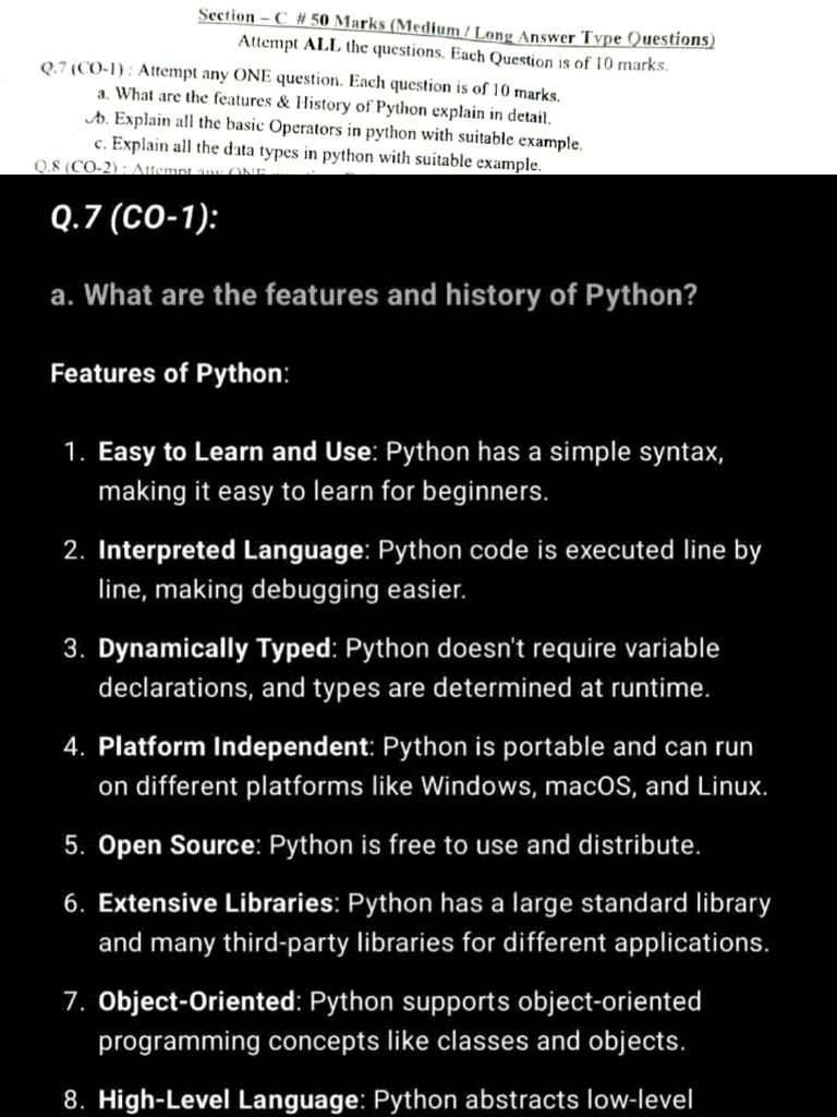 Python - 10 Marks Sol. of Previous PUT - Bharat - Agg | PDF