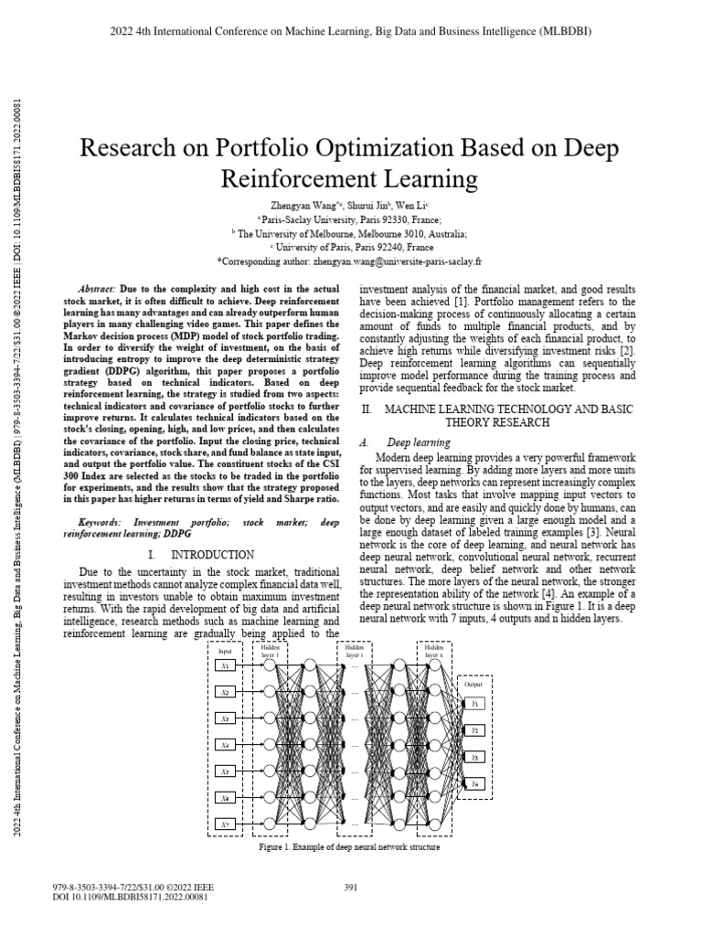 Research_on_Portfolio_Optimization_Based_on_Deep_Reinforcement_Learning | PDF | Deep Learning ...