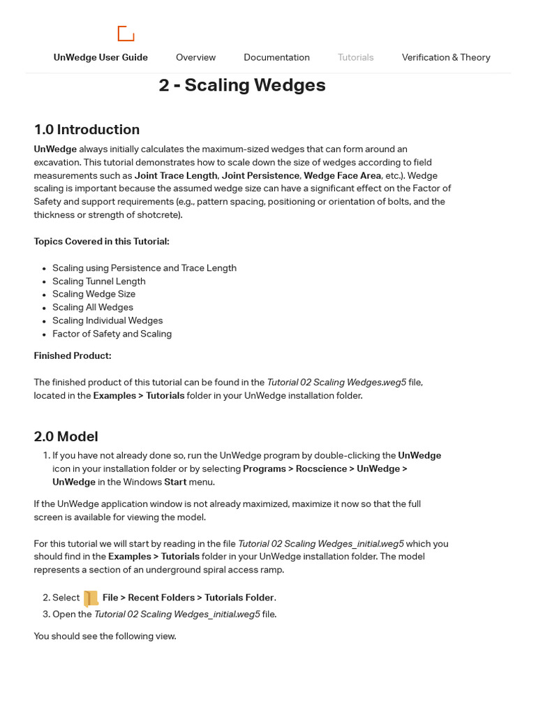 UnWedge Tutorials - 2 - Scaling Wedges | PDF | Directory (Computing)