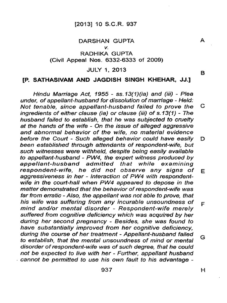 Darshan Gupta | PDF | Divorce | Marriage