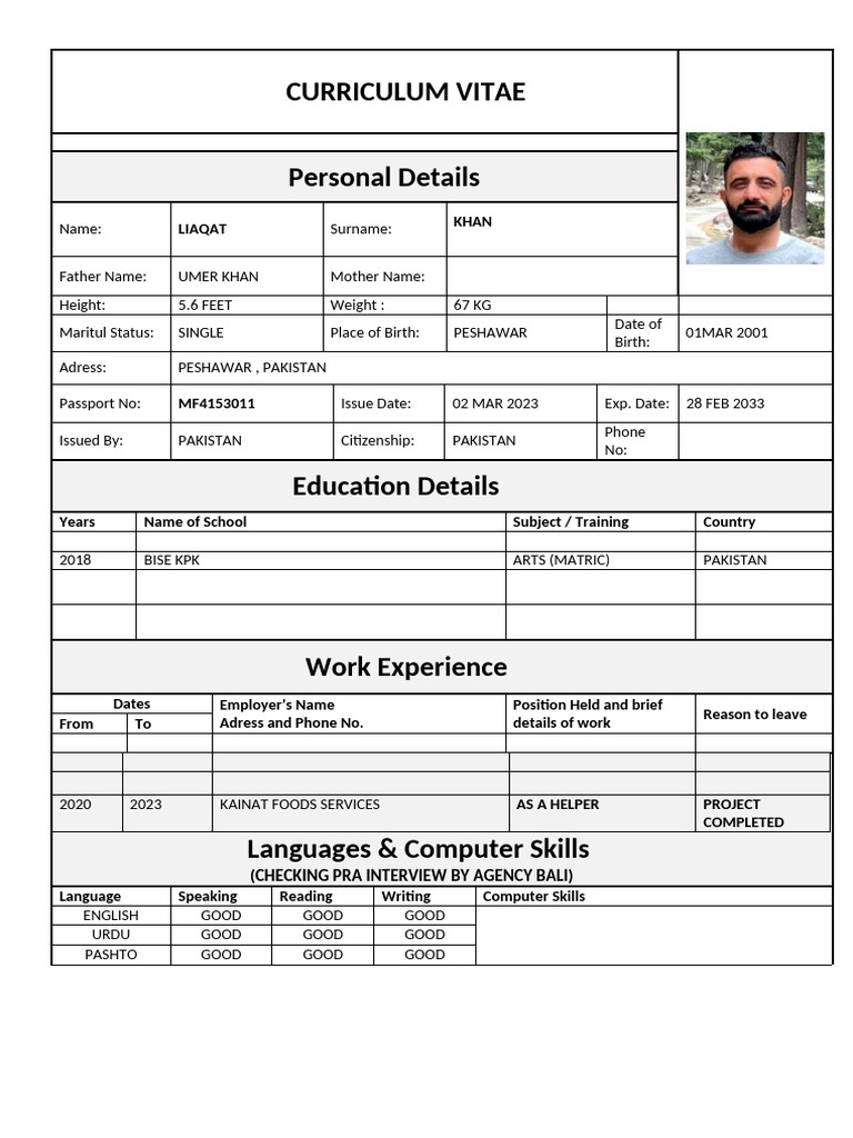 R CV Sample | PDF