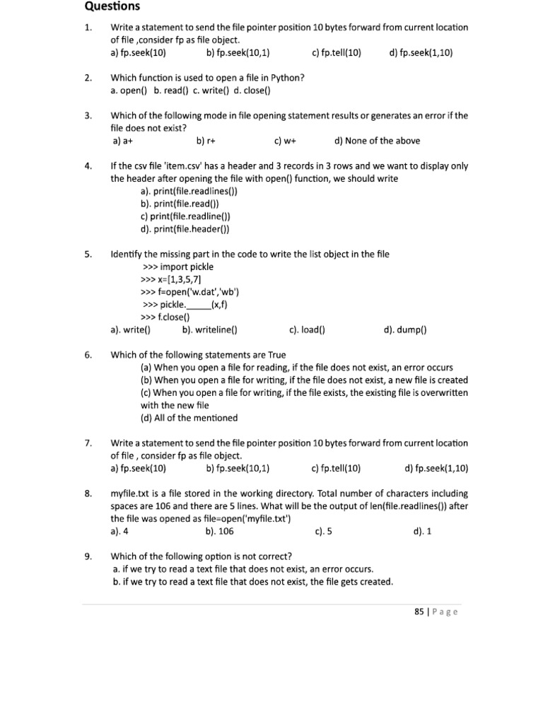 Assignment File Handling 3 | PDF