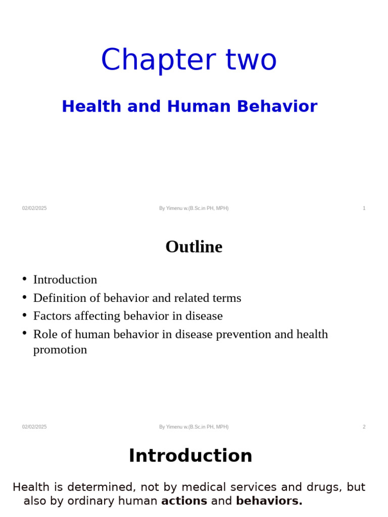 Health and Human Behavior | PDF | Behavior | Attitude (Psychology)