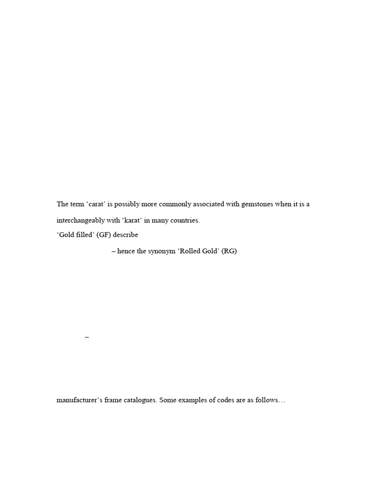 Understanding Gold and Gold-Filled Marks | PDF | Fineness | Gold