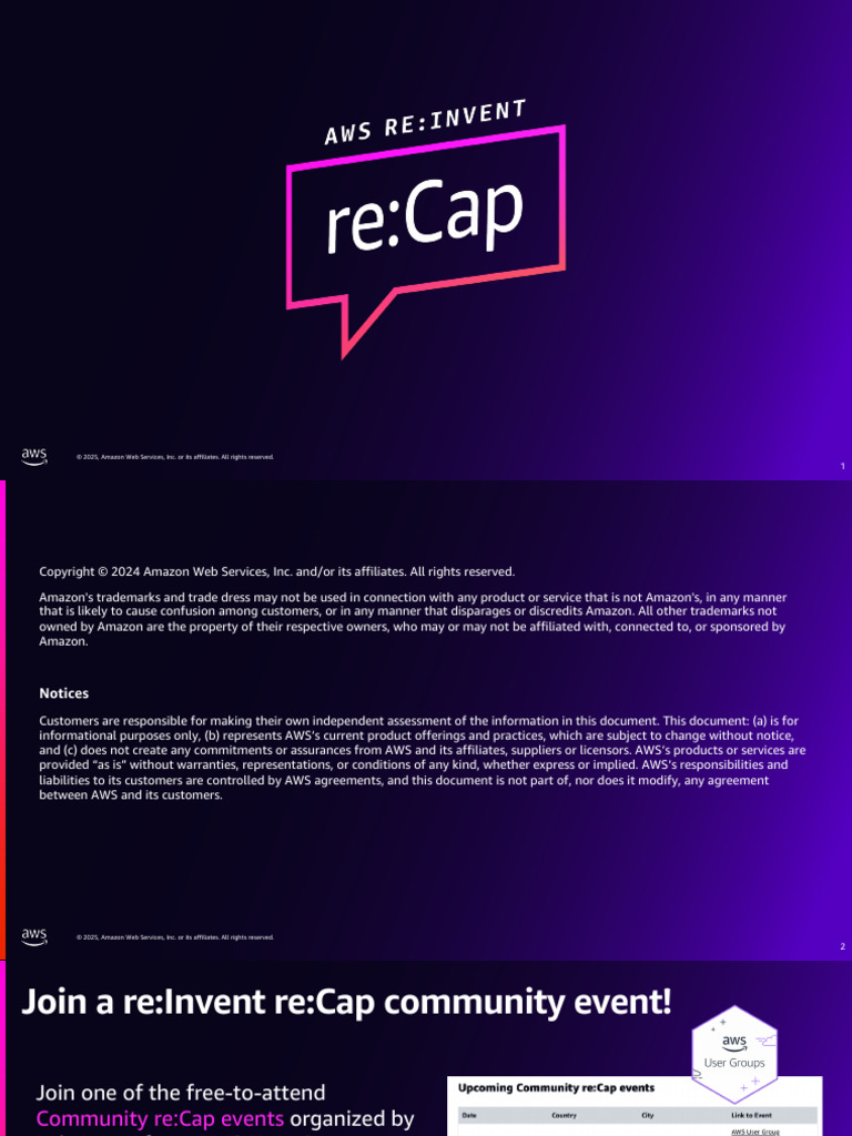 ReCap Summary 2024 | PDF | Amazon Web Services | Artificial Intelligence