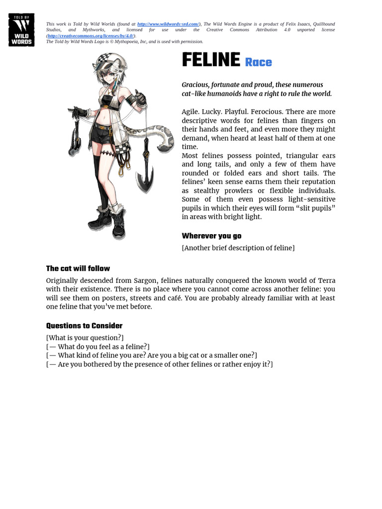 Arknights - Race Feline | PDF | Cats