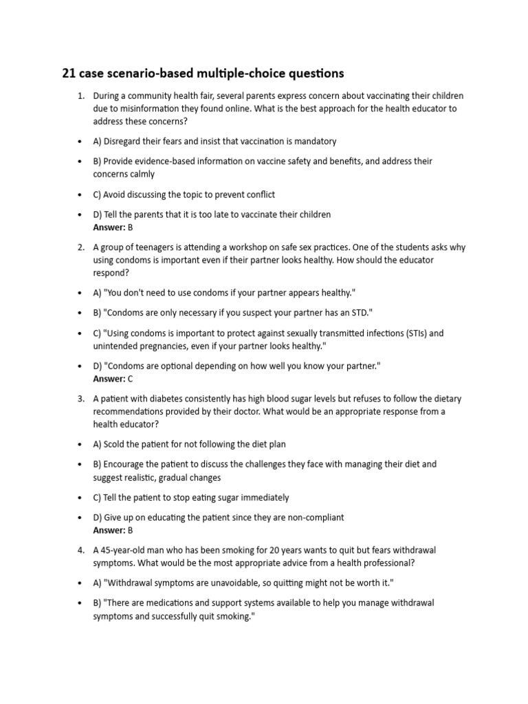 Case Scenario | PDF | Preventive Healthcare | Mental Health