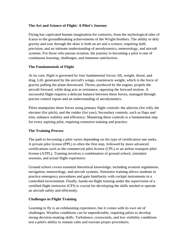 The Art and Science of Flight | PDF | Flight | Aerospace Engineering