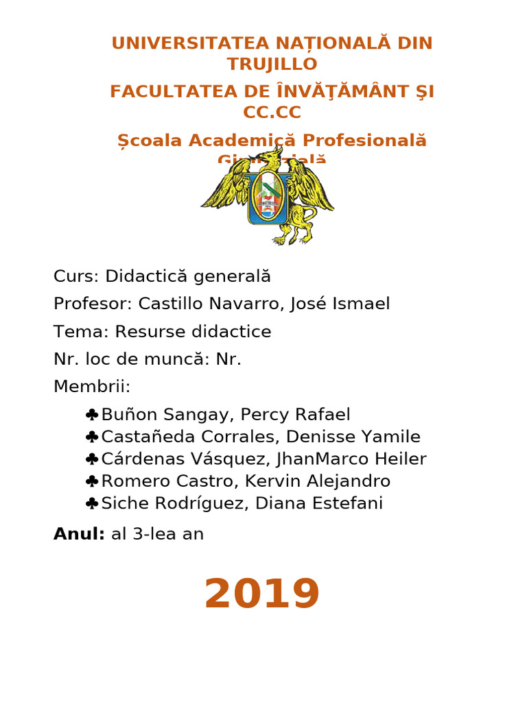 Resurse Didactice | PDF