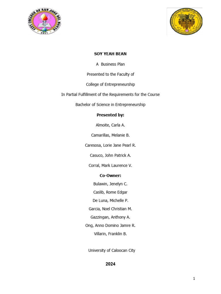 Group 2 Soy Yeah Bean Updatedddddd | PDF | Soybean | Soy Milk