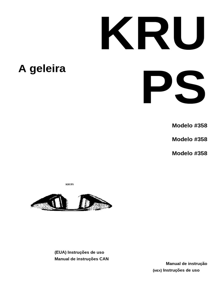 Manual e Receita da Krups | PDF | Creme (gastronomia) | Motores