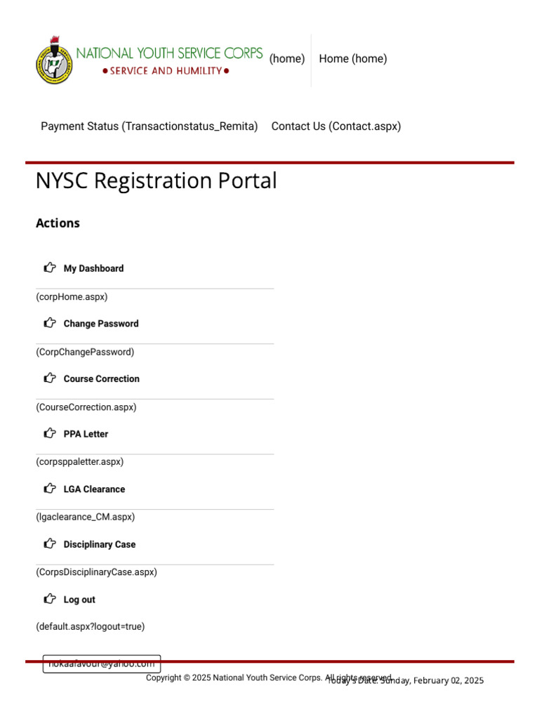 NYSC Portal Dashboard Overview 2025 | PDF | Nigeria | Government