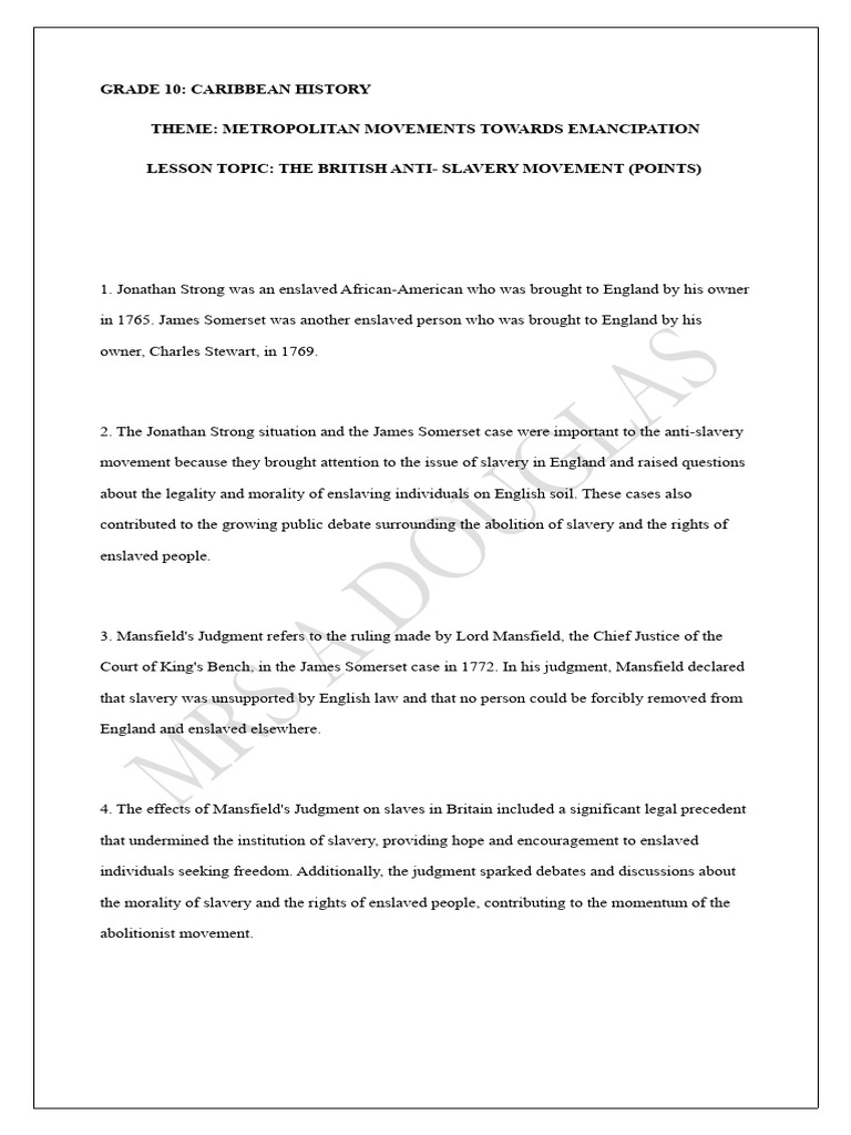 British Anti - Slavery Movements | PDF | Abolitionism | Slavery