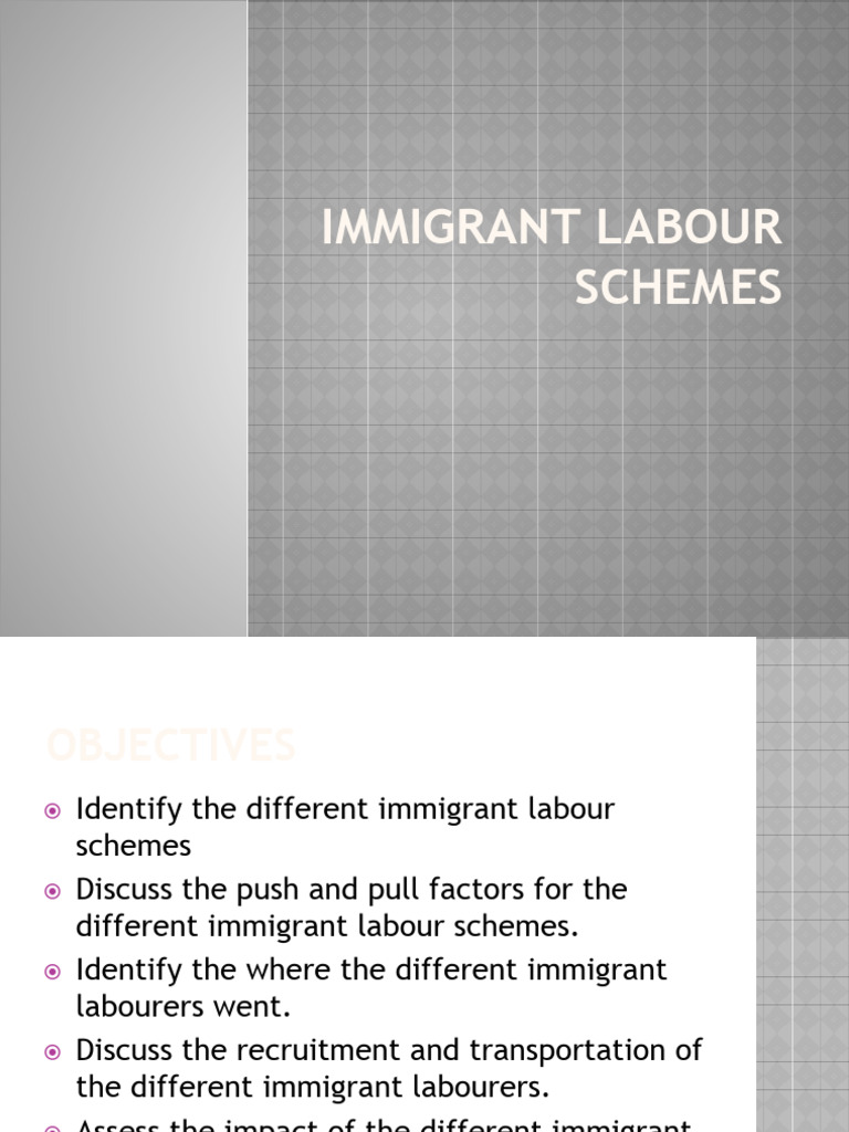Immigrant Labour Schemes | PDF | Caribbean | Immigration