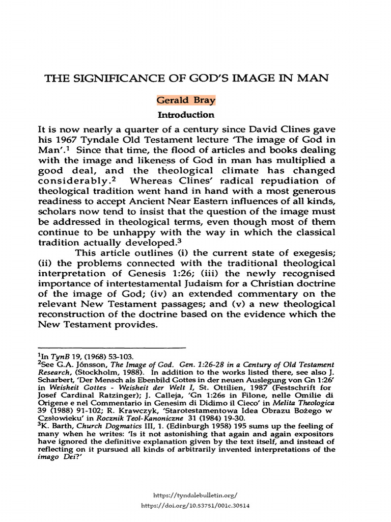Understanding God's Image in Humanity | PDF | Image Of God | Adam