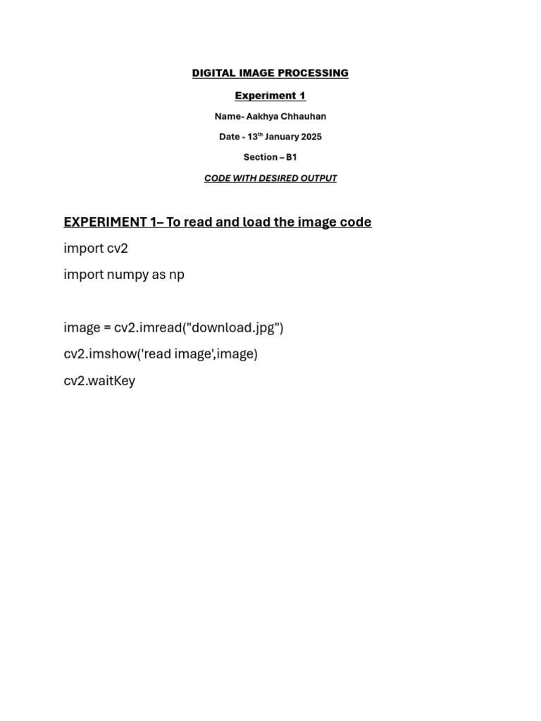 Digital Image Processing Guide | PDF