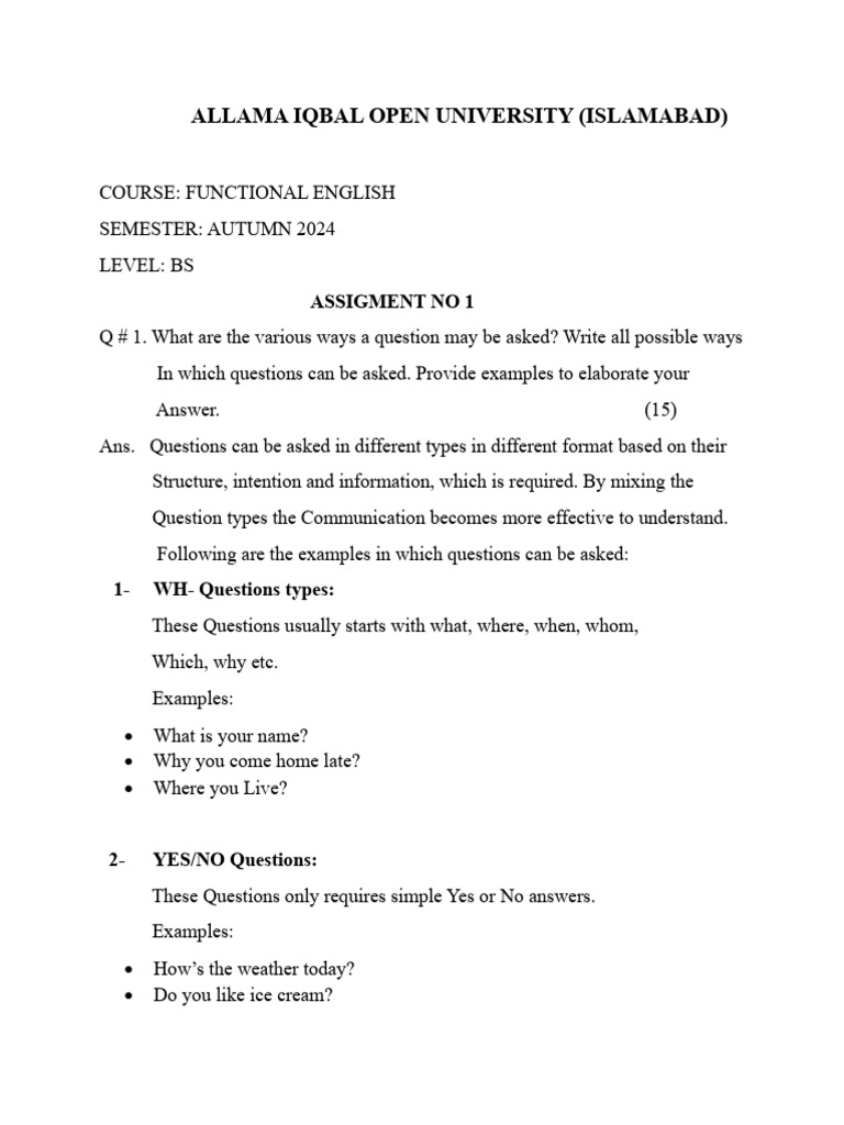 Functional English Assigment 1.1 | PDF | Grammar | Syntax