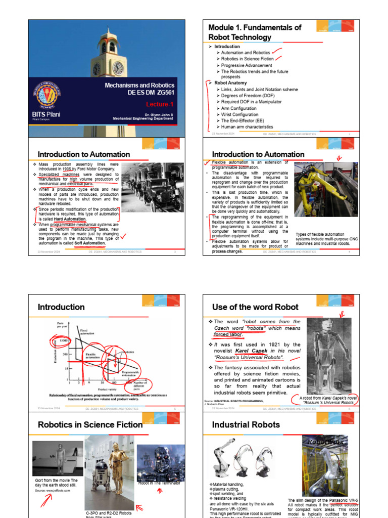1) Robotics Slides | PDF | Robot | Robotics