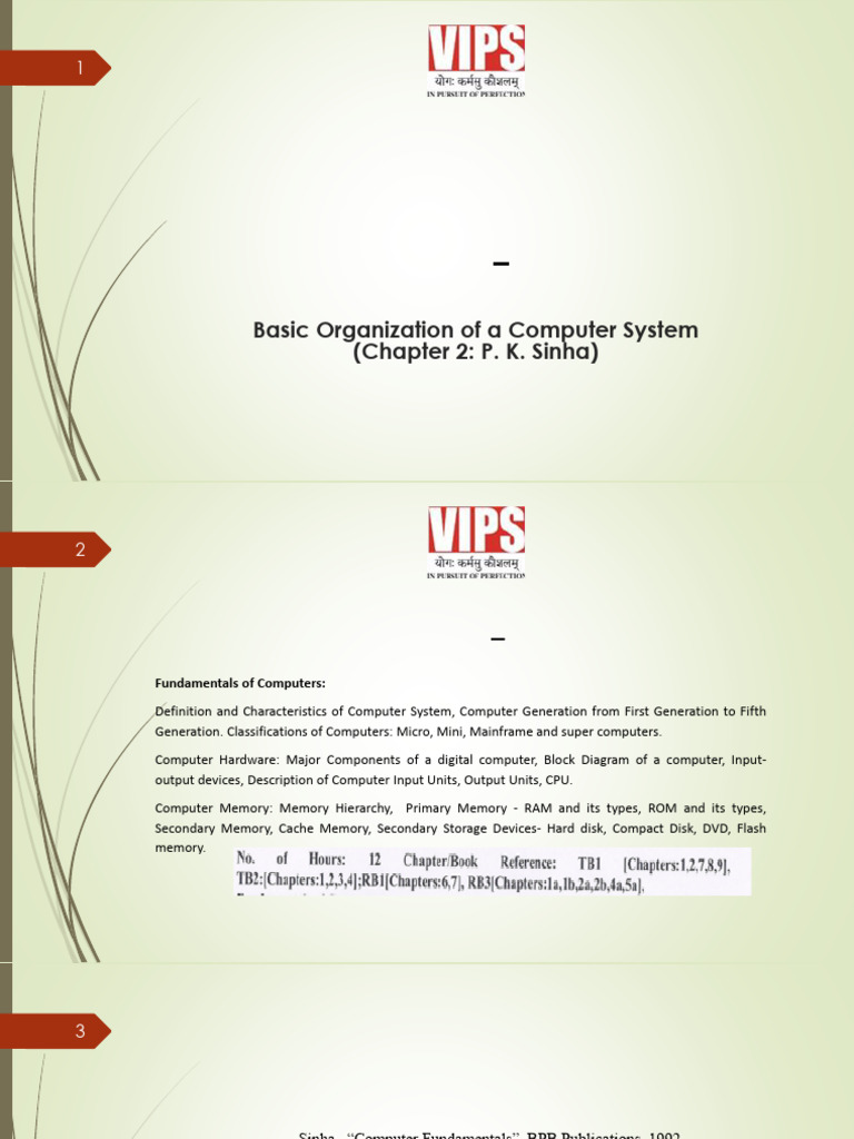 Unit 1.4 Basic Organisation of Computer System | PDF | Computer Data Storage | Central ...