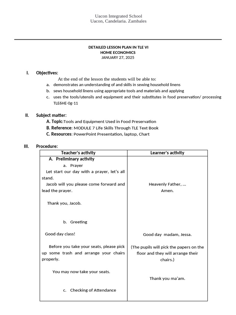 Uis DLP in Tle - He Week 7 Day 1 | PDF | Mayonnaise | Cooking