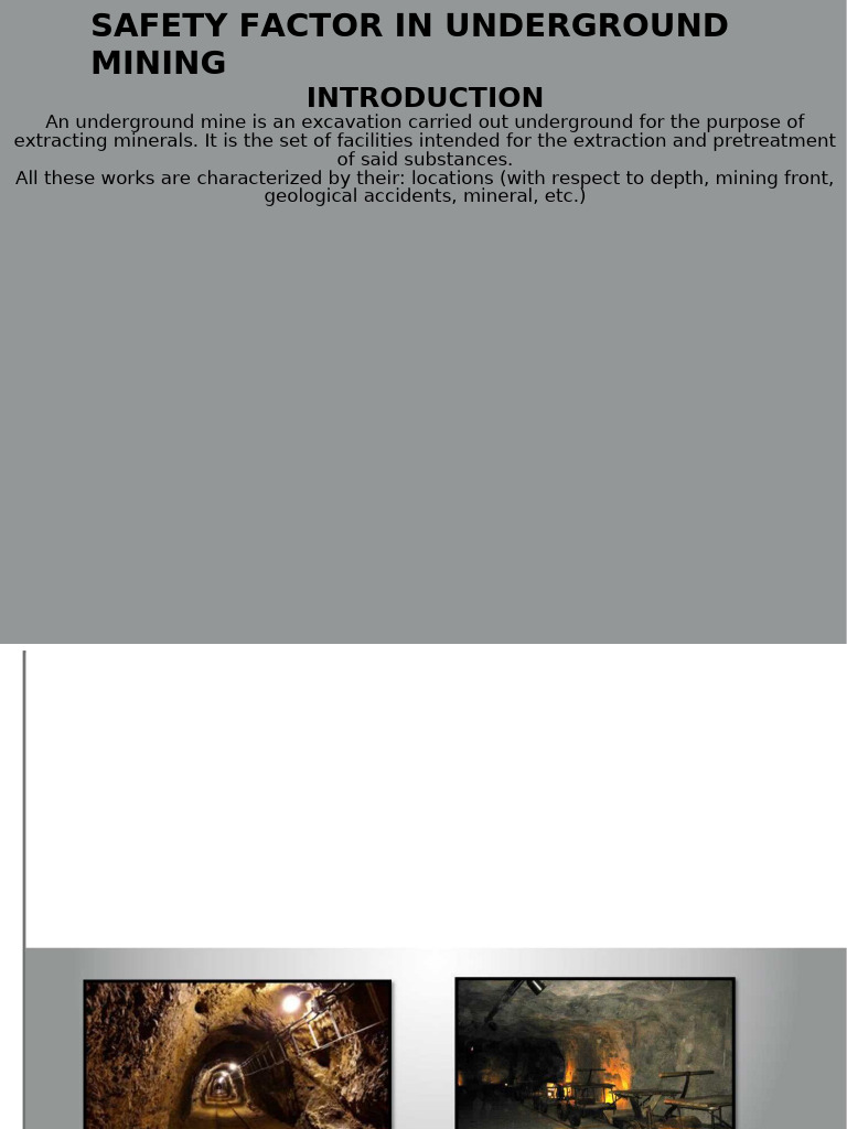 Underground Mining Safety Factor | PDF | Mining | Probability Distribution