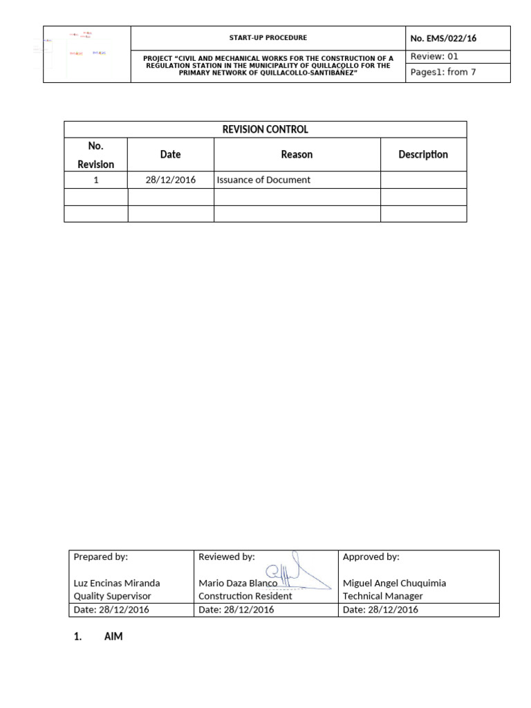 Start-up Procedure | PDF | Pipe (Fluid Conveyance) | Valve