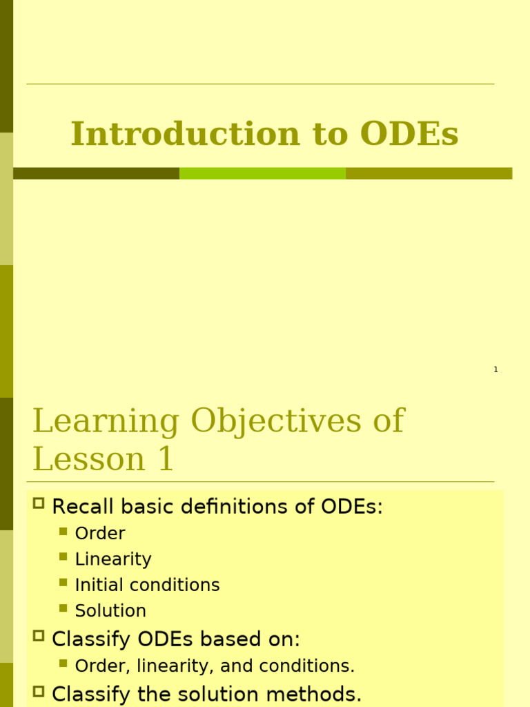 Introduction to Ordinary Differential Equations | PDF | Ordinary ...