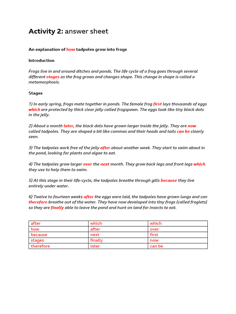 Activity 2:: Answer Sheet | PDF