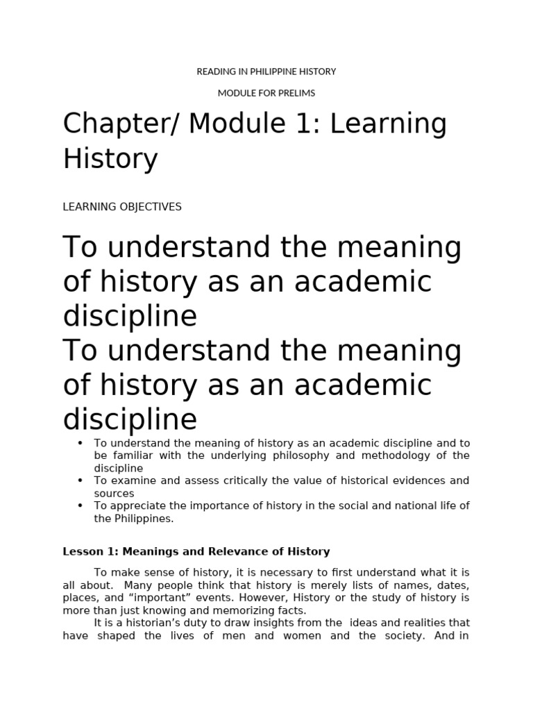 RPH-prelim-module | PDF | Primary Sources