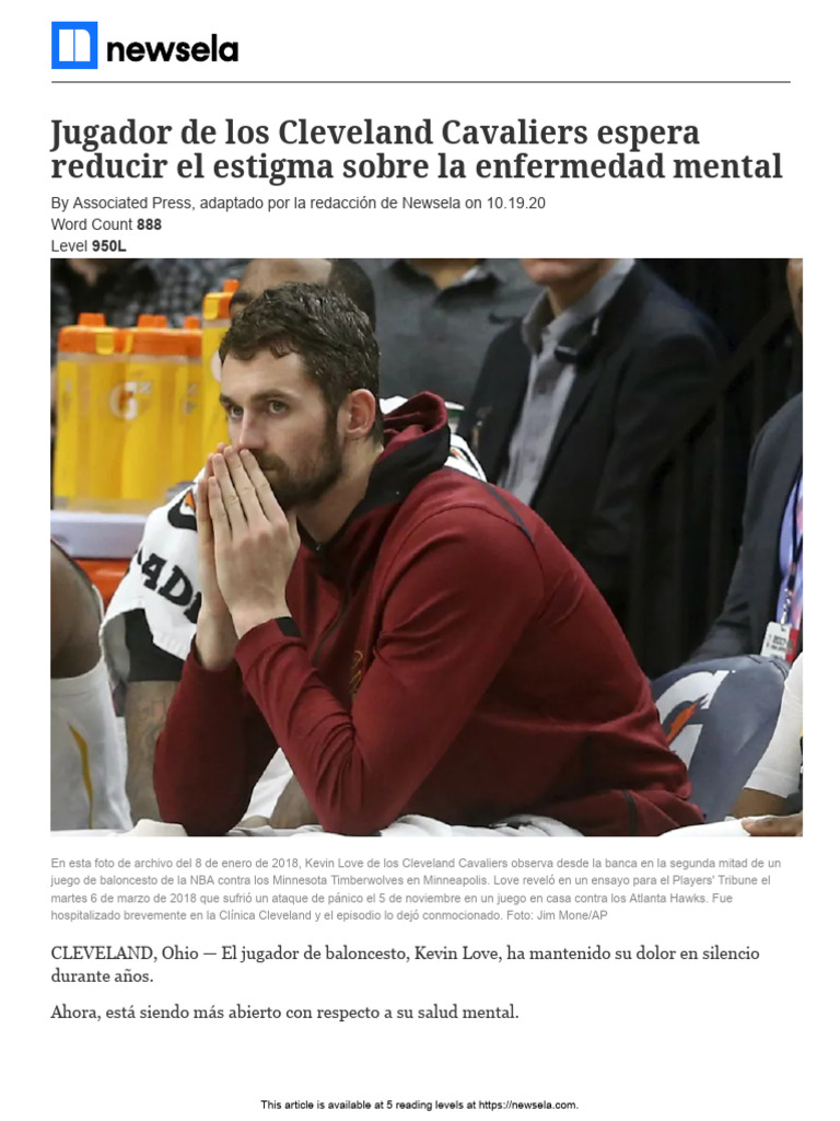 Cavs Love Mental Health Spanish 2001013159 Article - Only | PDF ...