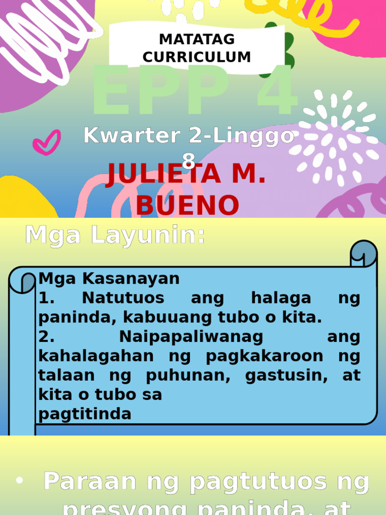 Epp 4 q2 Week 8 | PDF