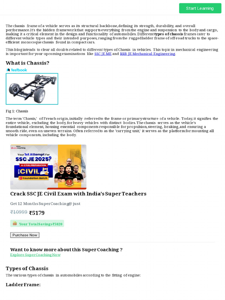 Types of Chassis_ With Definition, Components, and its Functions. | PDF