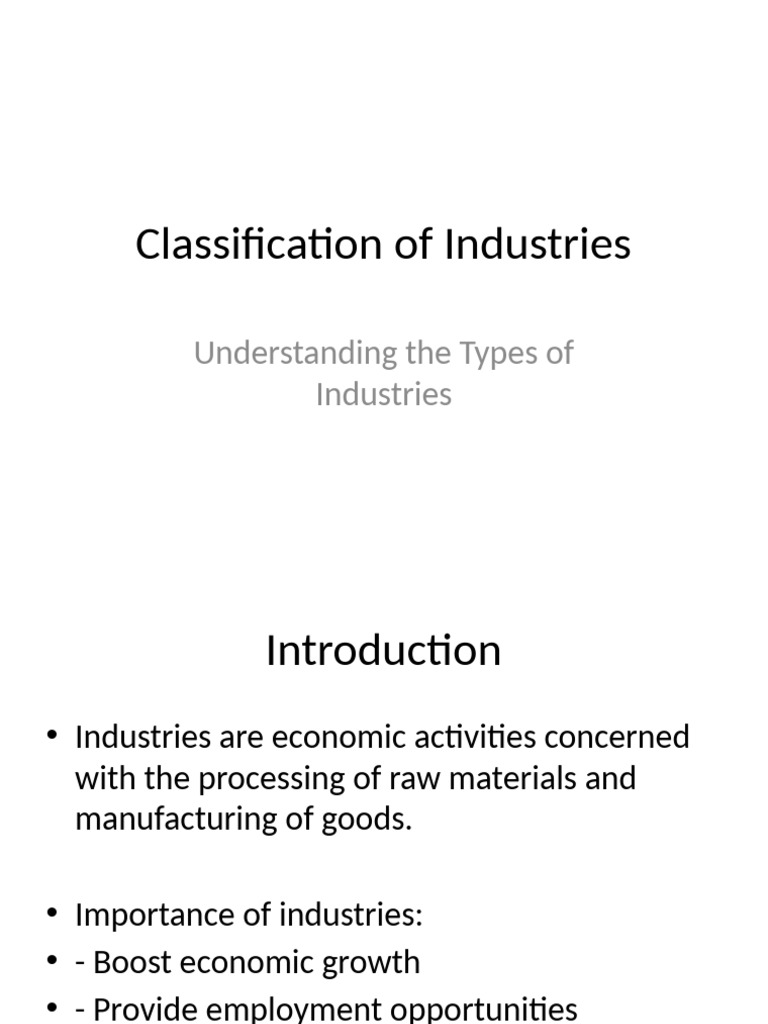 Classification_of_Industries | PDF