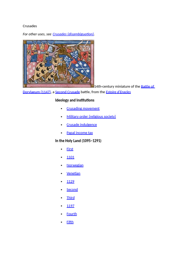 Crusades | PDF | Crusades | Byzantine Empire
