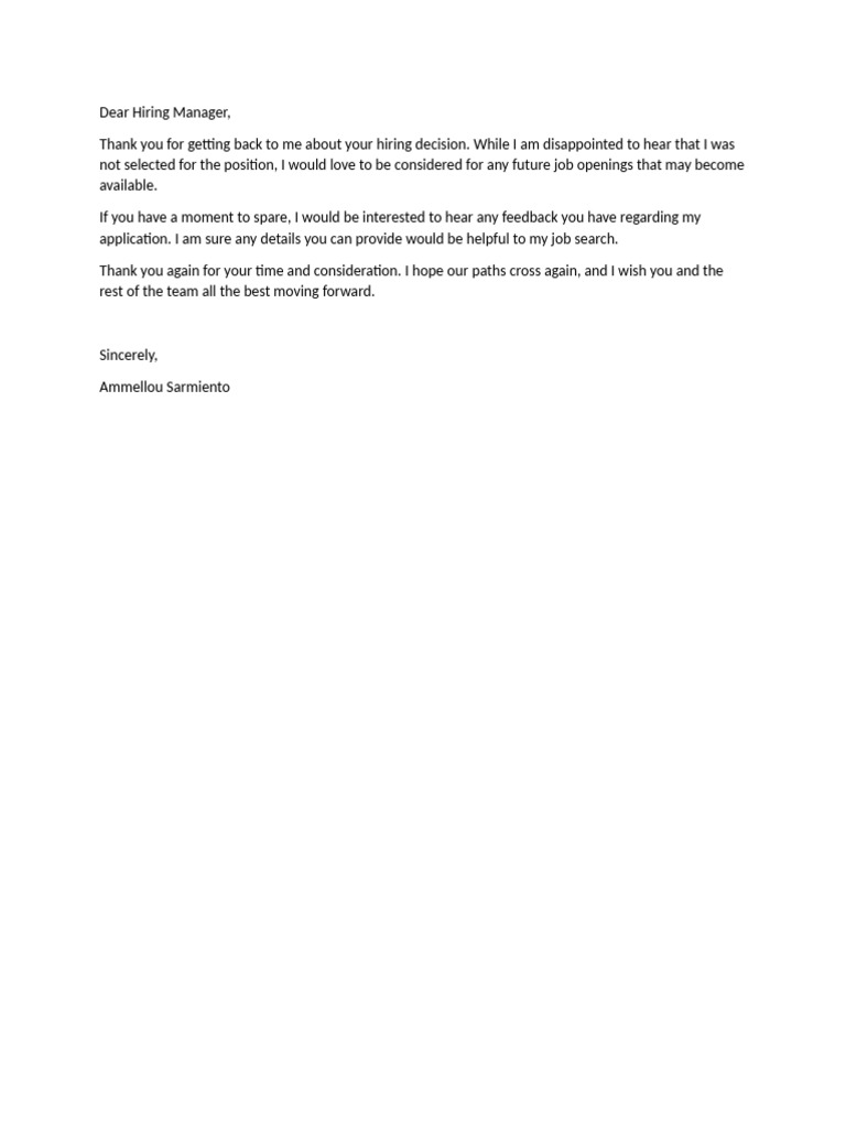 Dear Hiring Manager | PDF