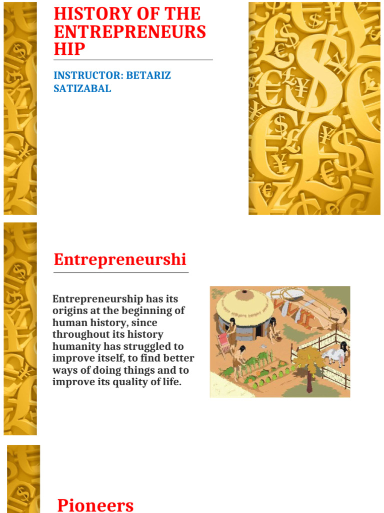 History and Evolution of Entrepreneurship | PDF | Entrepreneurship ...