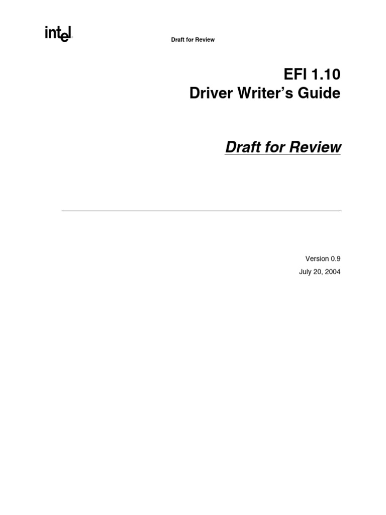 Efi Driver Writers v1 10 Guide | PDF | Device Driver | Computing