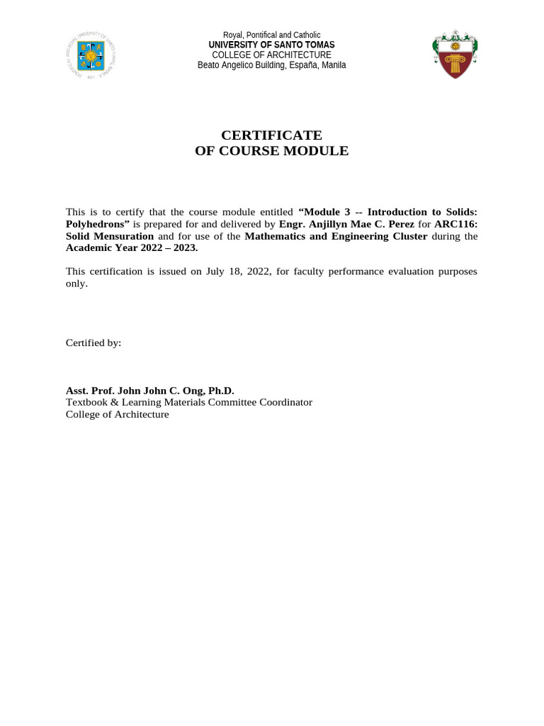 TLMC-Cert-Solid Mensuration - Intro To Solids - Polyhedrons | PDF