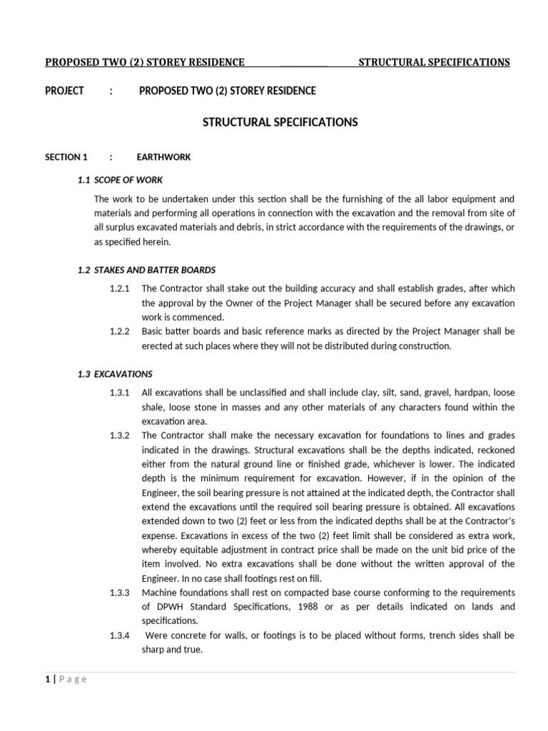 Structural Specifications | PDF | Concrete | Welding