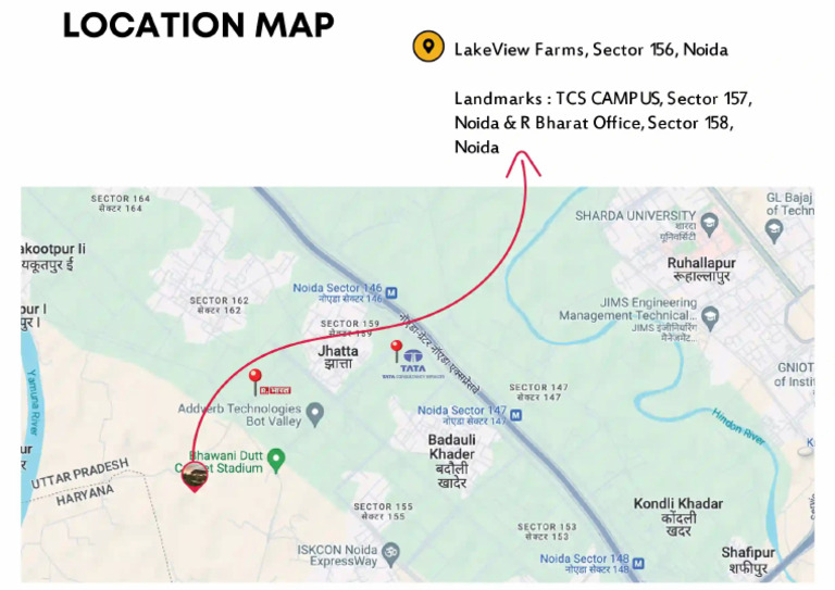Lake View Farms Noida (Location) | PDF