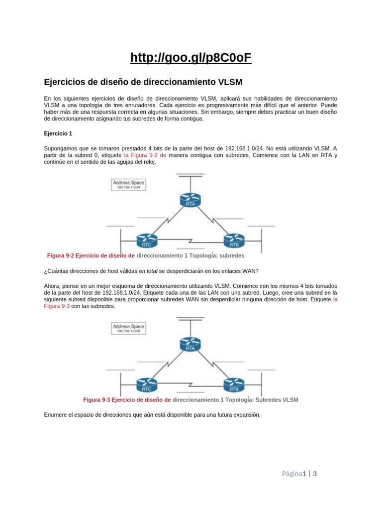 Ejercicios de VLSM para Redes | PDF | Dirección IP | Informática