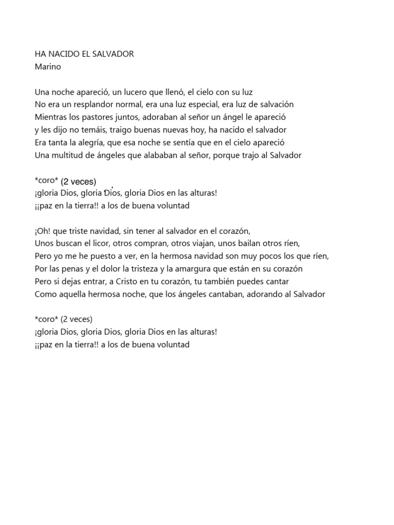 Ha Nacido El Salvador | PDF